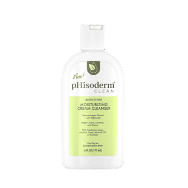 Phisoderm Deep Clean Cream Facial Cleanser for Normal to Dry Skin, 6 fl ...