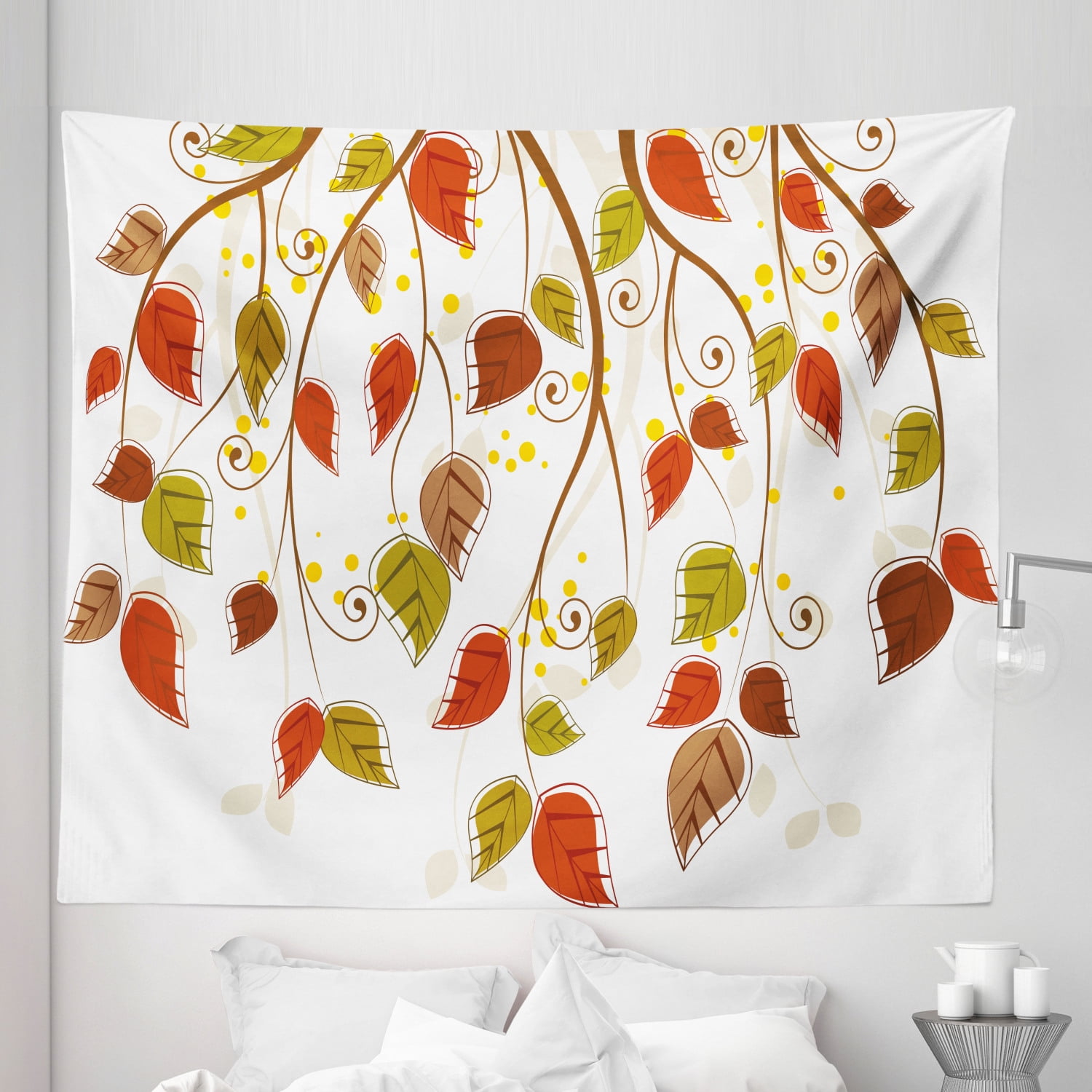 Autumn Tapestry, Branches with Fall Leaves Seasonal Colors Nature ...