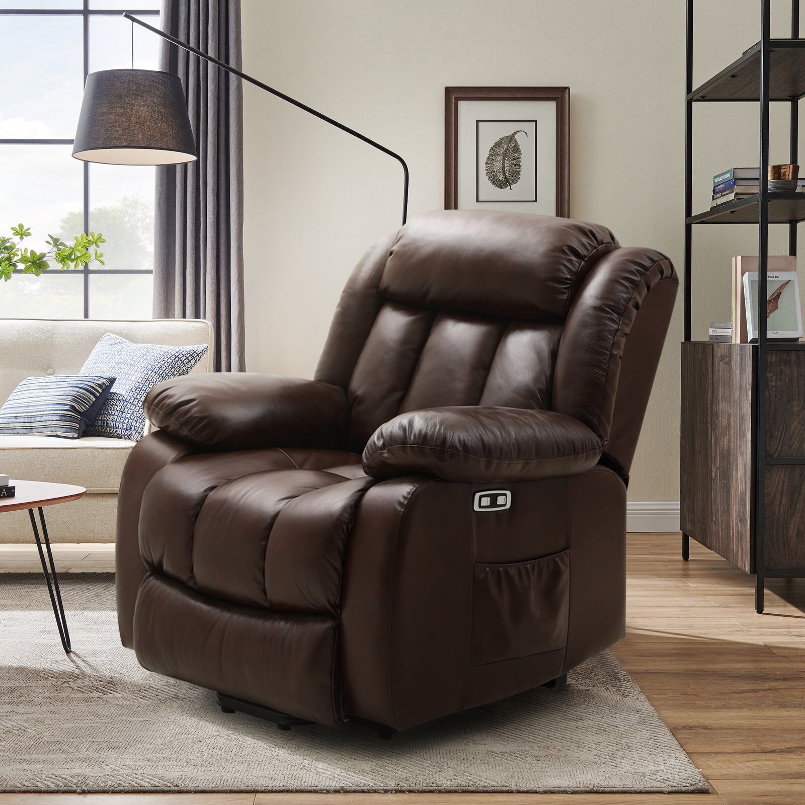 Dual Motor Lift Recliner Chair with Massage and Heat for Elderly ...