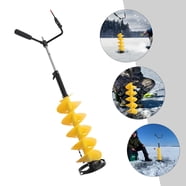 Eskimo 8-Inch Stainless Steel Ice Fishing Hand Auger, Manual Drill with ...