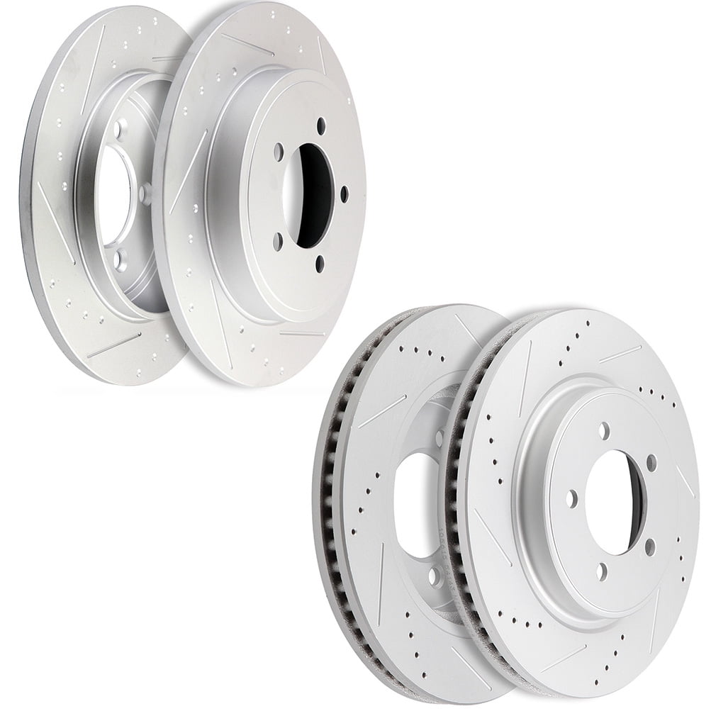 CCIYU Rotors Drilled Slotted Brake Rotor Disc fit for 2006-2010 for ...