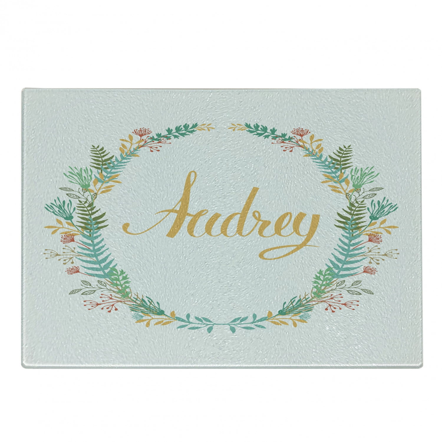 Audrey Cutting Board, Retro Style Arrangement with Flourishing Nature ...