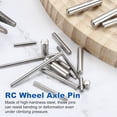 60 Pack RC Wheel Axle Pin, 2.5x12mm Steel Hex Wheel Hub Nut Pin ...