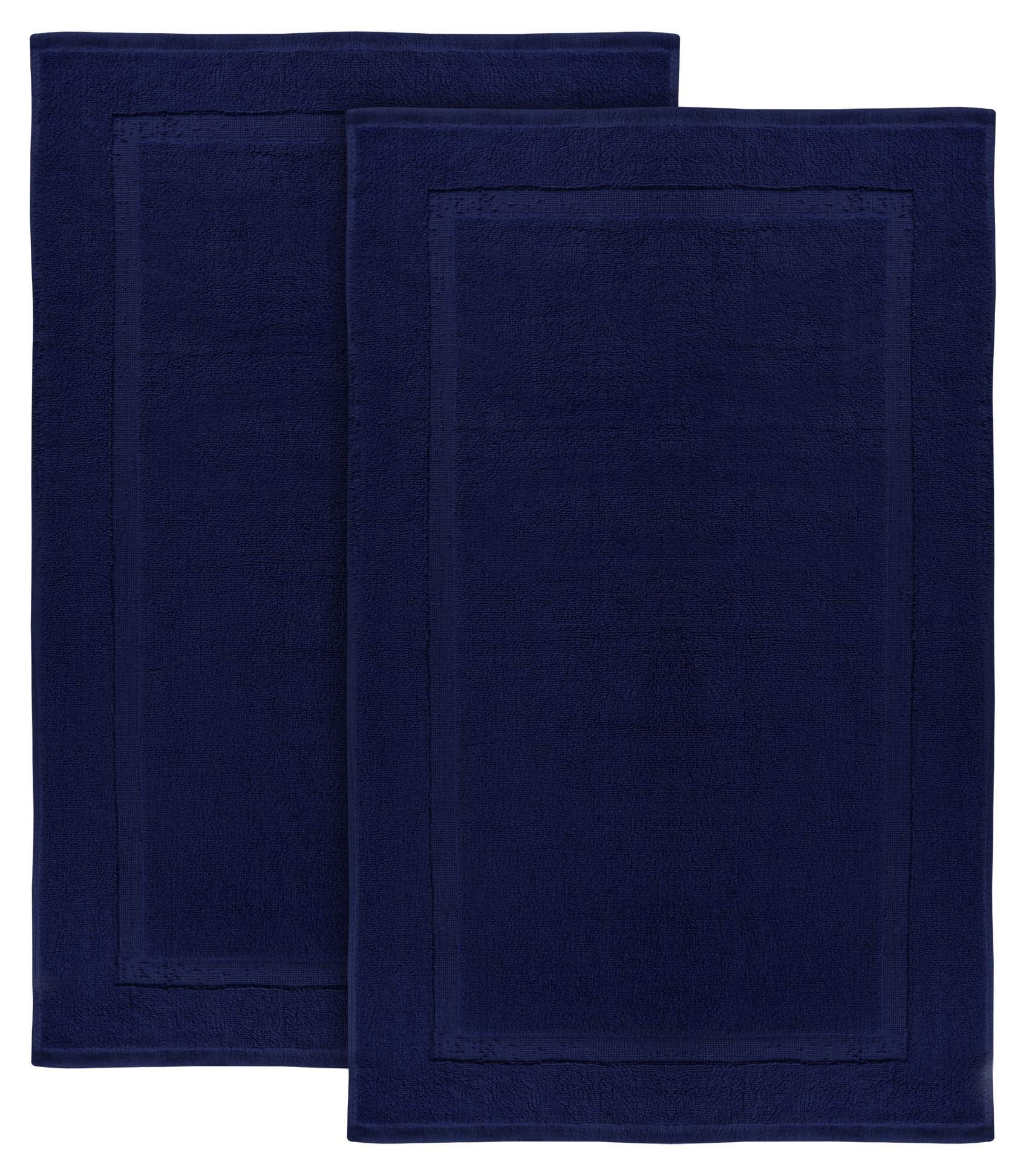 Beauty Threadz Cotton Banded Bath Mats, Navy Blue , [Not a Bathroom Rug ...