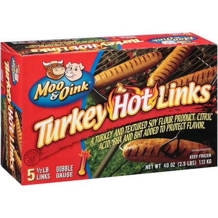 Moo & Oink Hot Turkey Links, 8 oz, 5 count - Walmart.com