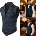 Aellinatey Gothic Waistcoat Victorian Medieval V Neck Button Up Suit ...