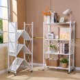 Tcbosik Joybos® 4-Story Storage Shelf with Wheels, Heavy Duty Metal ...