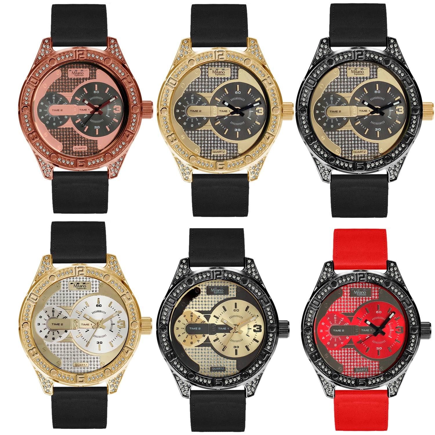 M Milano expressions Vegan Leather Strap Watch -45631 - Walmart.com