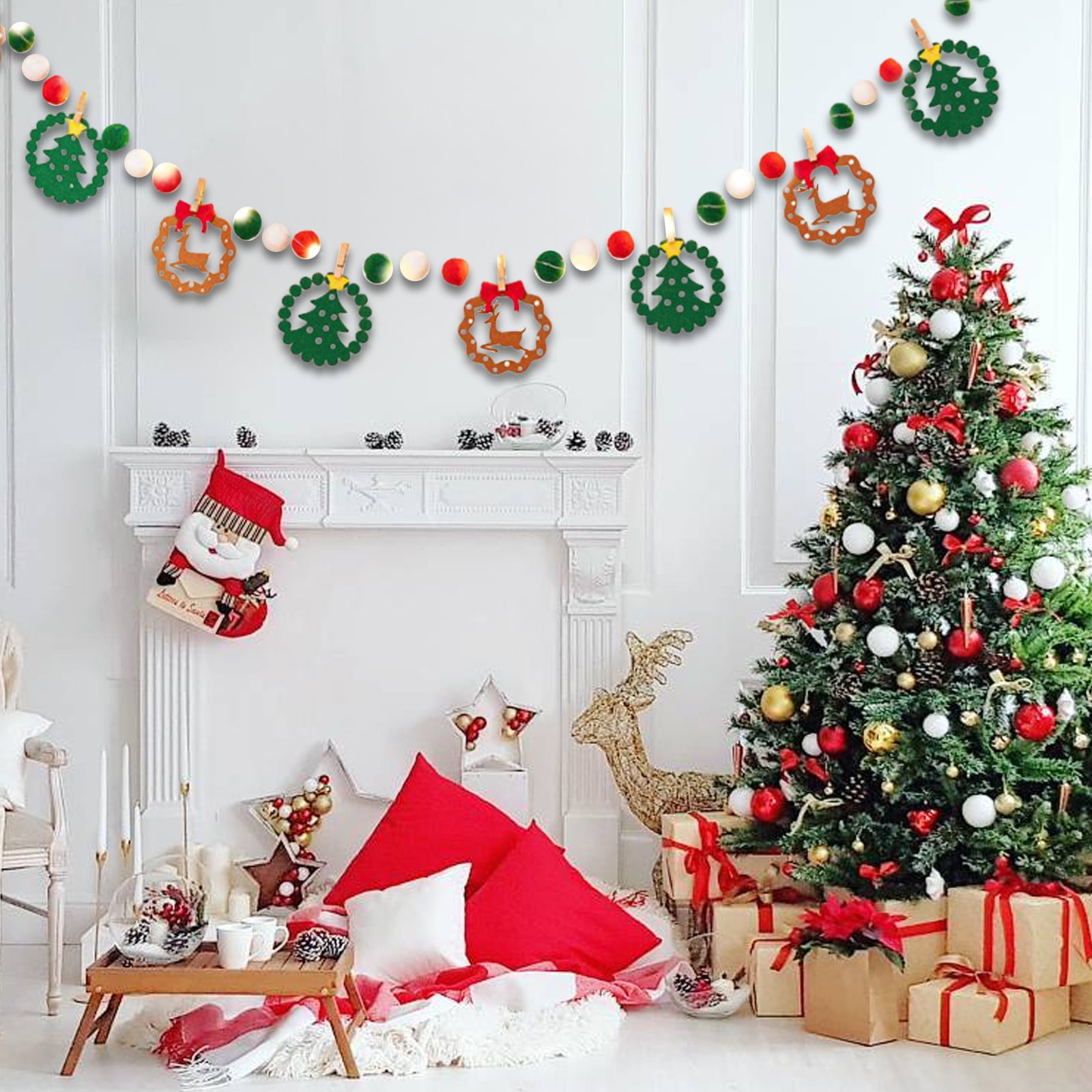 Ofertas Únicas, Guirnalda de luces navideñas para colgar, banderines ...