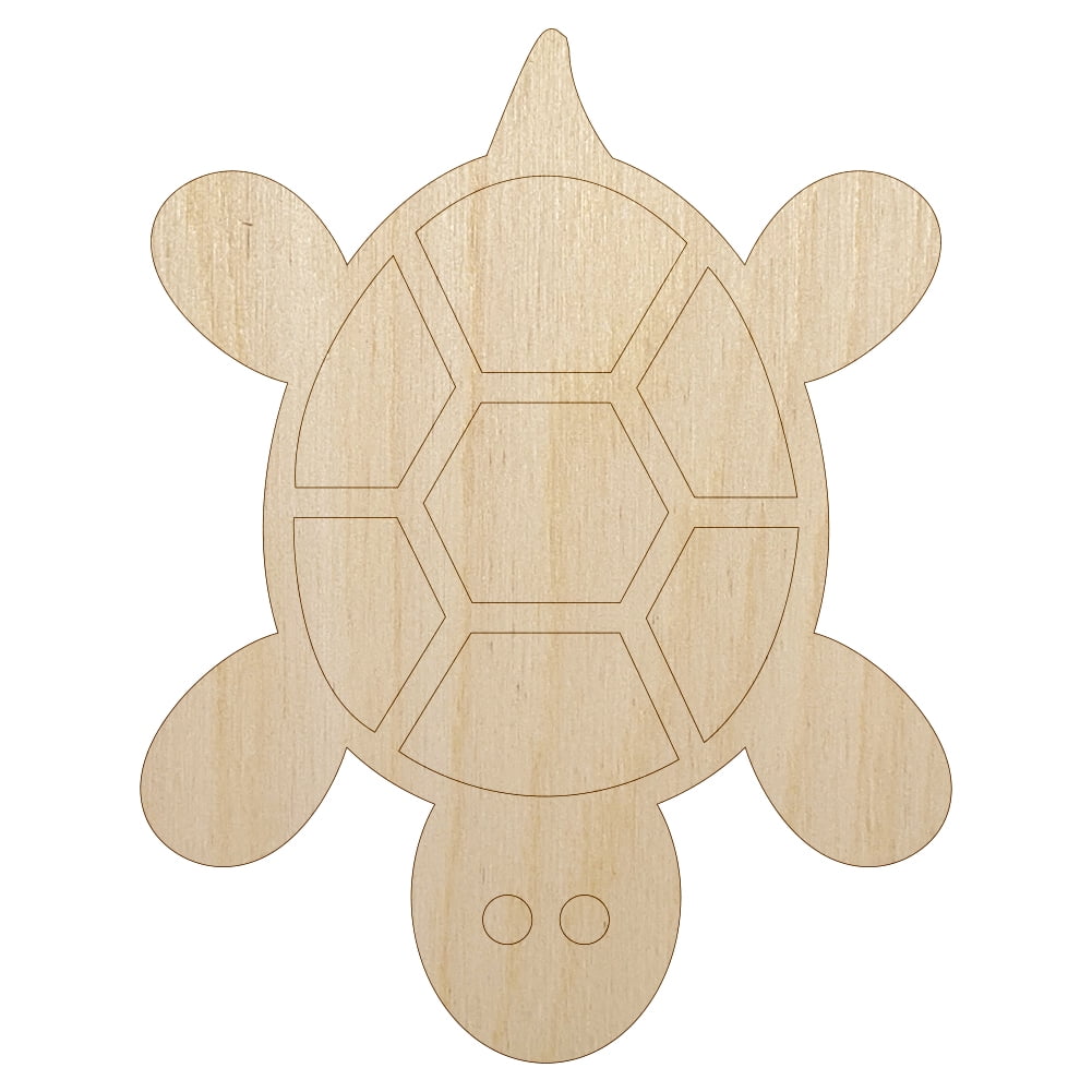 Turtle Top View Wood Shape Unfinished Piece Cutout Craft DIY Projects ...