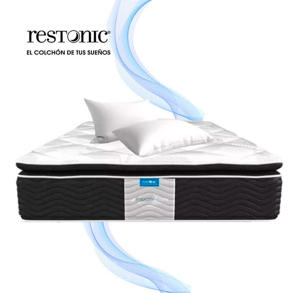 Colchón Matrimonial Dom + 2 Almohadas Estándar Restonic Anti-Estrés Random