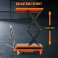 Hydraulic Lift Table Cart 330lbs, Double Scissor with 4 Wheels and Non ...