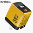 35W USB C wall charger, GaN dual port 35W fast charger, with power ...