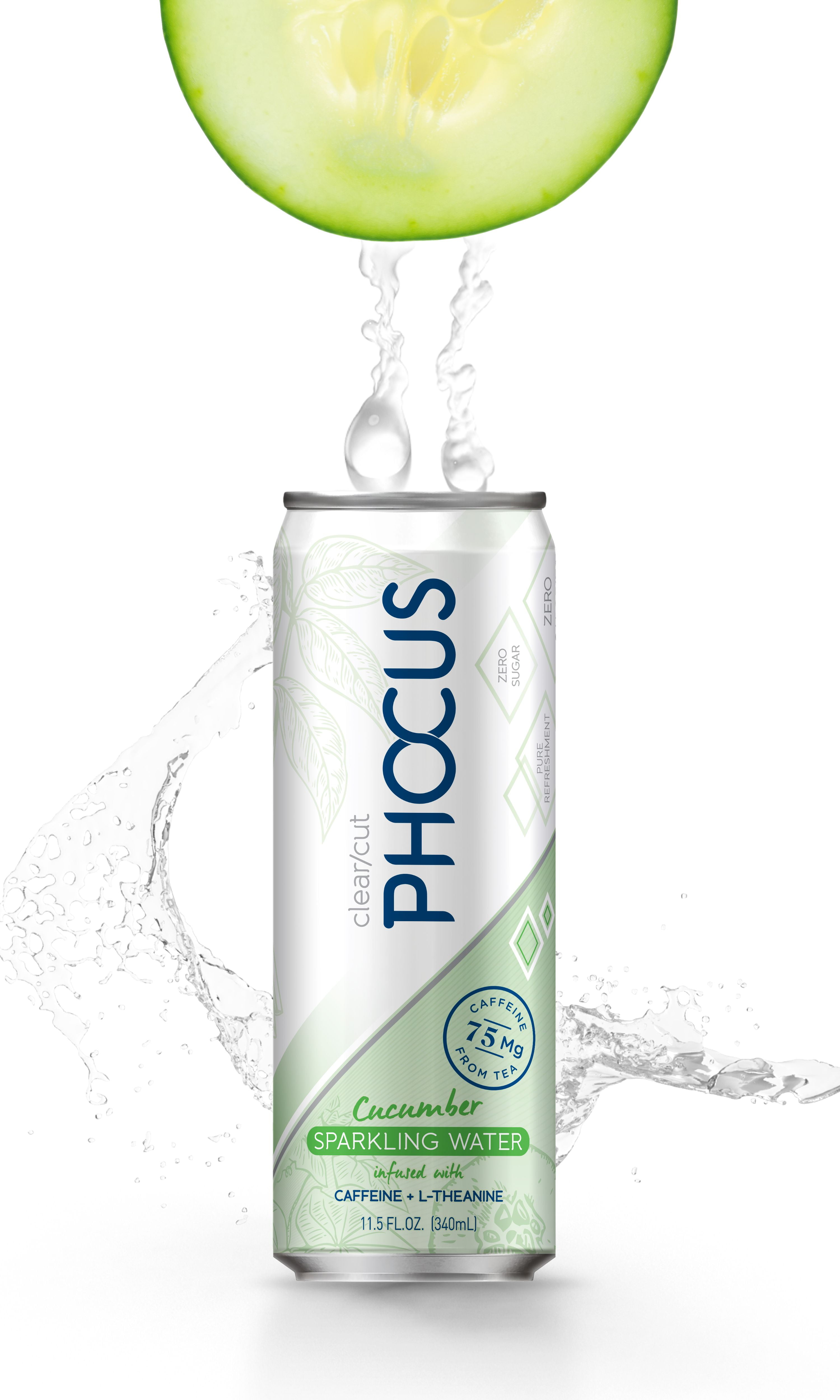 Phocus Caffeinated Sparkling Water, Natural, Fl Oz, 12-Pack, 46% OFF