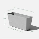 Veradek Outdoor Midori 31" Gray Plastic Planter, Trough Design, Pre ...