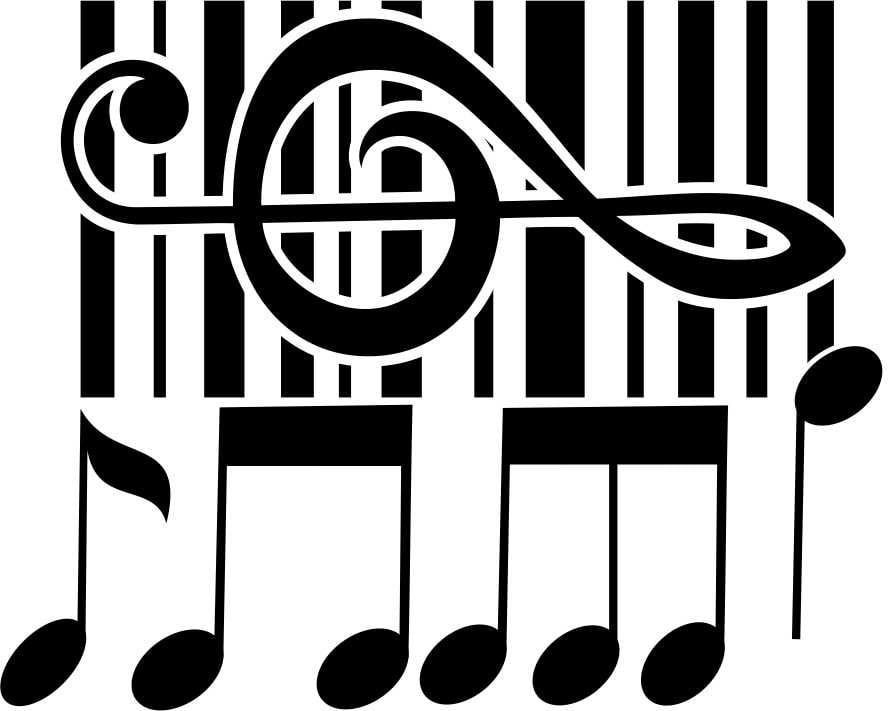 Design With Vinyl Artwork music Music Notes Piano Treble (G2) G-Clef ...