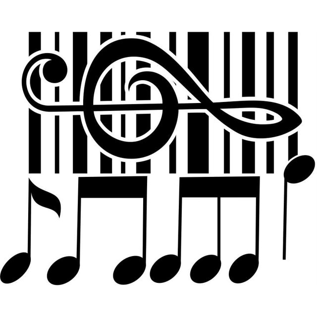 Design With Vinyl Artwork music Music Notes Piano Treble (G2) G-Clef ...