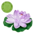 18cm Artificial Water Lily Floating Lotus Flower Pond Aquarium Decor ...
