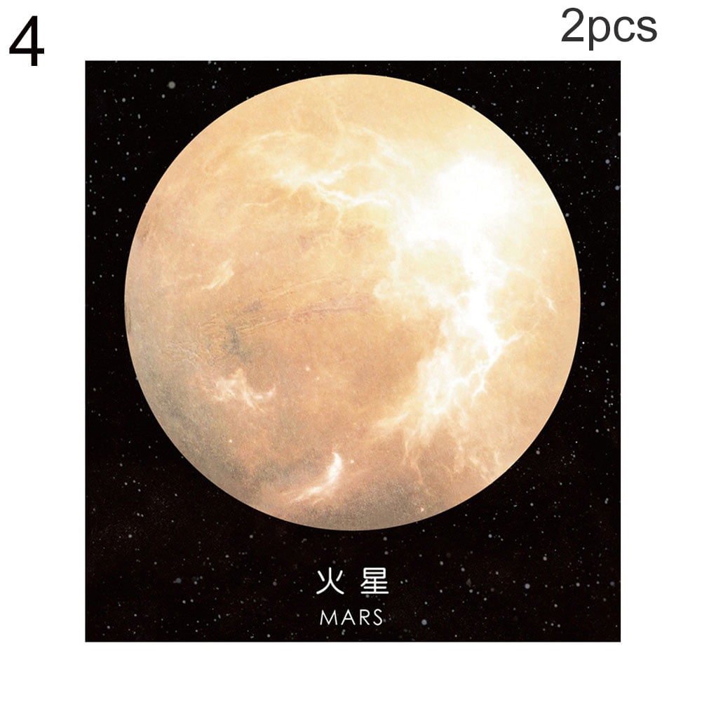 Hesroicy Earth Moon Planet Memo Pad - Self-Adhesive Sticky Note Notepad ...