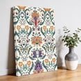 Boho Vintage Floral Canvas Wall Art for Living Room, Peony Leaf Bud ...