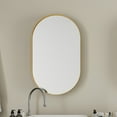 20x34 Inch Oval Recessed Medicine Cabinet with Mirror, Adjustable Glass ...