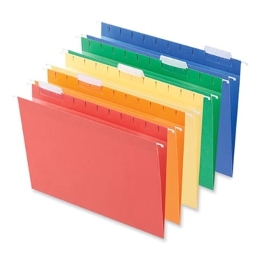 Pendaflex Standard Colored Glow Hanging File Folders, Letter Size, 1/5 ...