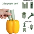 Chili Corer Tool 2-in-1 | Green Pepper Tomato Core Remover | Quick Core ...