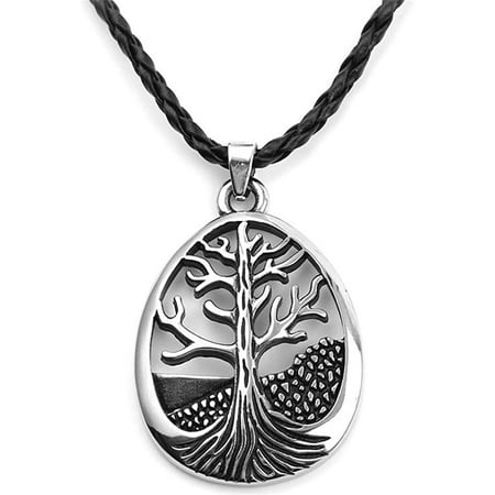 Vikings Runes Amulet Pendant Necklace Hollow The Tree of Life Runes ...
