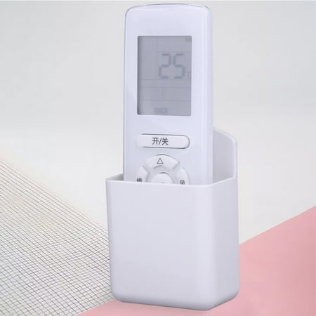 White Air Conditioner Remote Control Holder /Wall-Mounted Box Storage ...