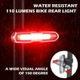 SIISLL Rechargeable Ultra Bright LED Bicycle Rear Light with 5 Modes ...