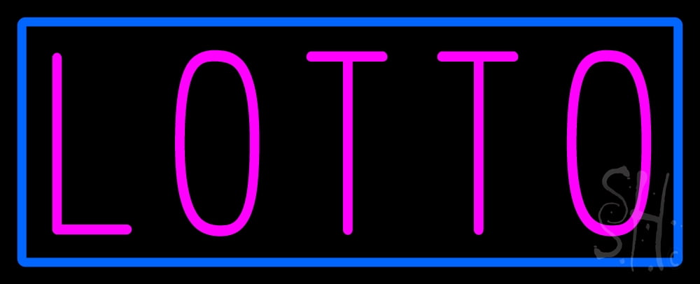 Stylish Lotto LED Neon Sign 10 x 24 - inches, Black Square Cut Acrylic ...