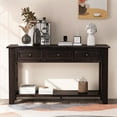 Console Table, 55" Narrow Buffet Sideboard with 3 Drawers and Bottom ...