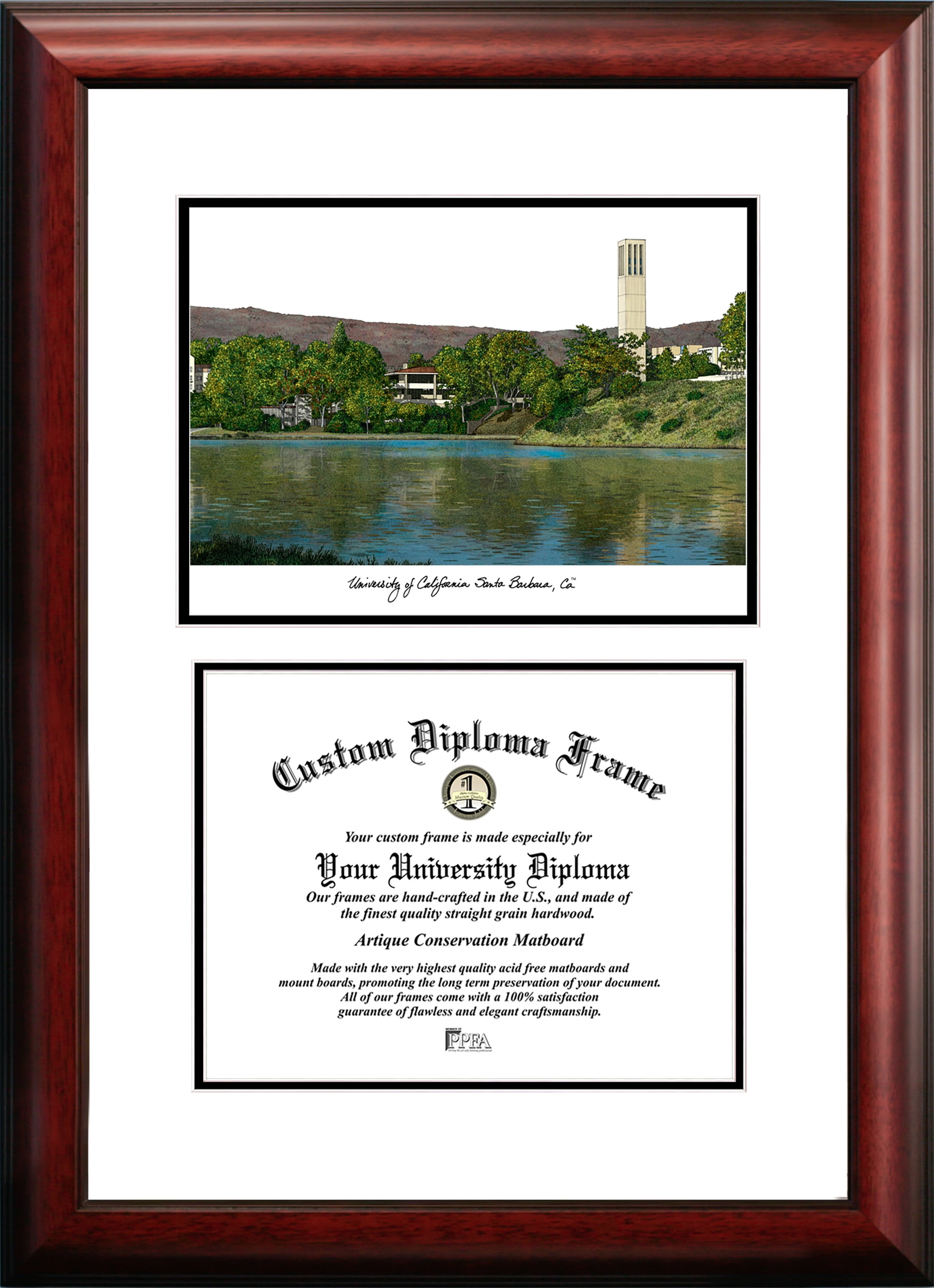 UC Santa Barbara 8.5" x 11" Scholar Diploma Frame - Walmart.com