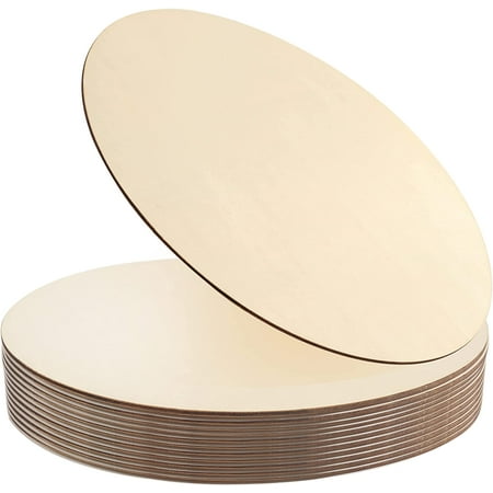12Pcs 12 Inch Wood Circles for Crafts, Unfinished Blank Wooden Rounds ...