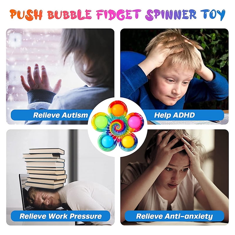 Buy 1/2/4pack Pop Fidget Spinner Toys Simple Popping Fidget Toy, Pop ...