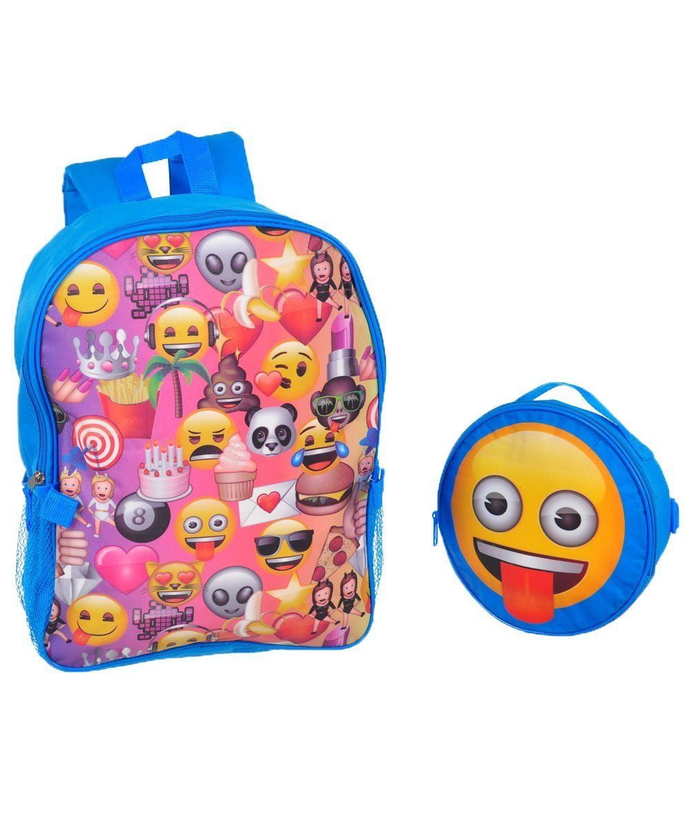 Emoji Emojitastic 16" Backpack with Insulated Lunch Kit - Walmart.com