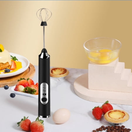 Electric Milk Frother with Double Whisk USB Rechargeable 2 in 1 ...