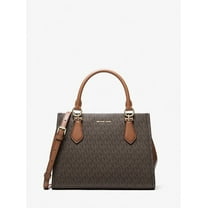 Michael Kors Marilyn Medium Signature Logo Convertible Satchel Bag ...