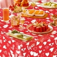 4 Pack Valentine's Day Tablecloth Valentine's Day Love Heart Table ...