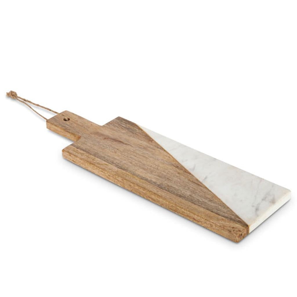 Gerson 16 inch Mango Wood and White Marble Cutting Board - Walmart.com