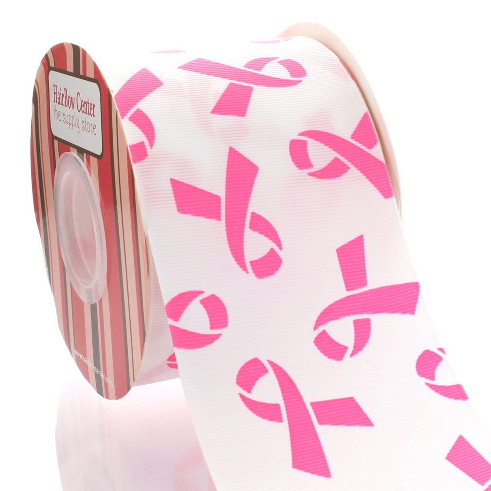 3" Pink Cancer Awareness Grosgrain Ribbon 100yd - Walmart.com