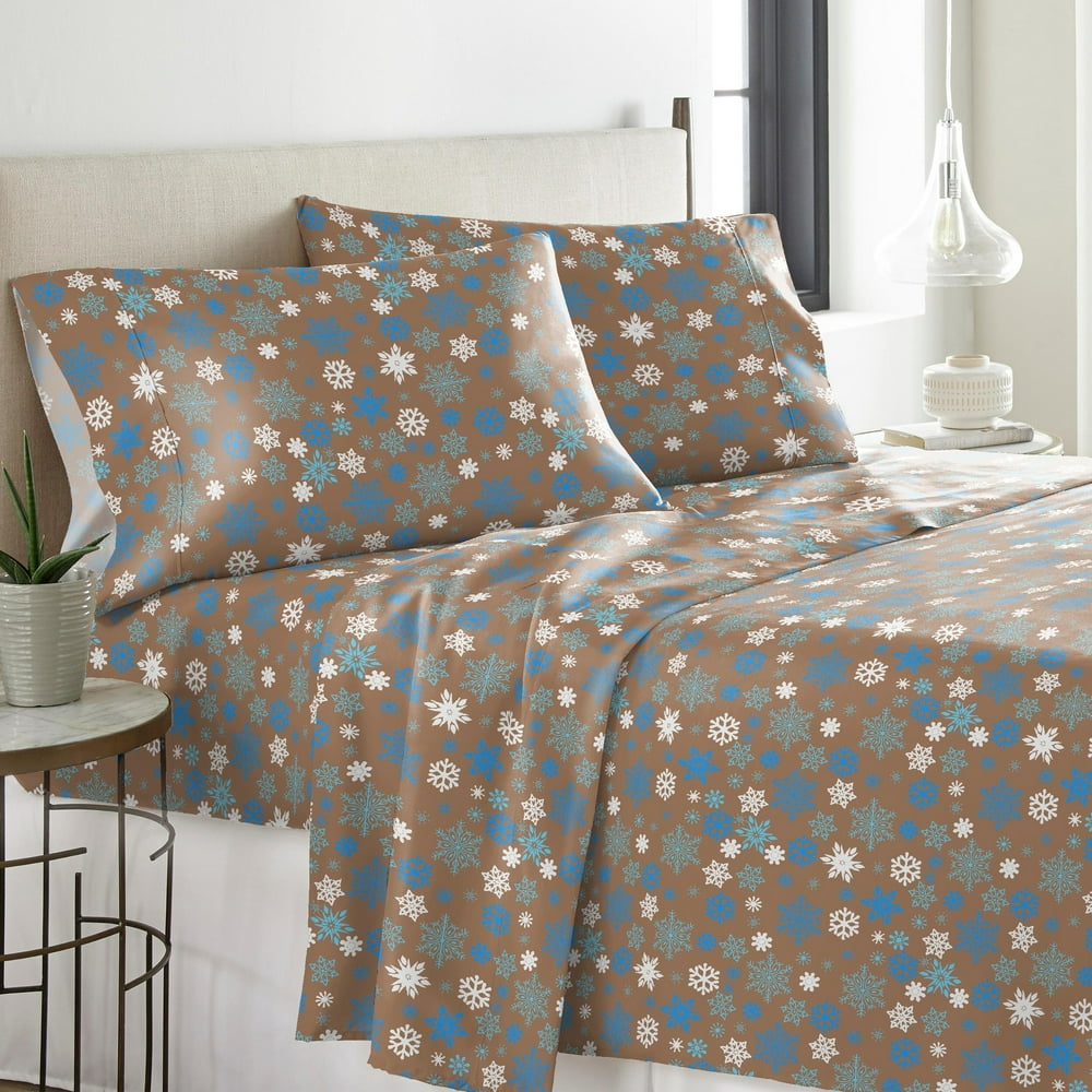 Pointehaven Solid Or Print Cotton Heavyweight Flannel Sheet Set