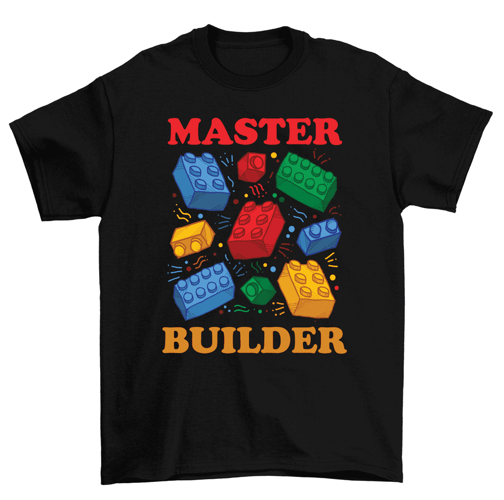 Master Builder Funny Blocks Building Gift T-Shirt Men Women Unisex ...