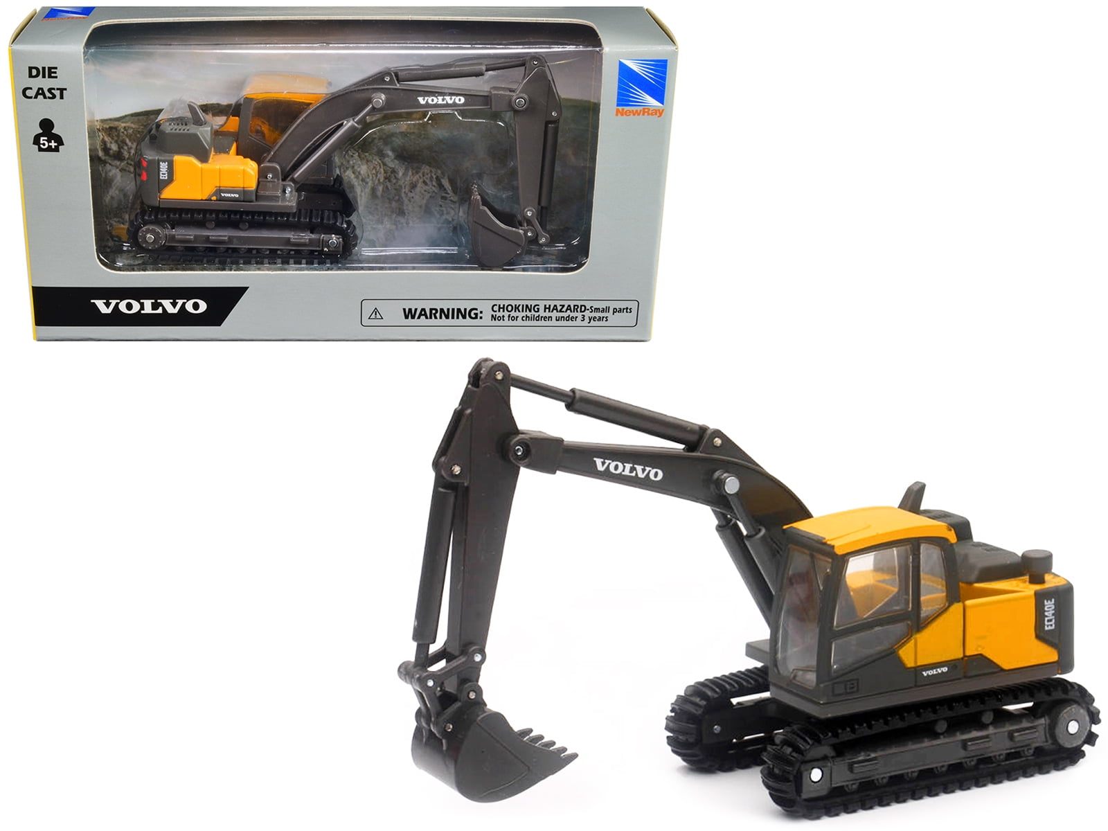 Volvo EC140E Track-Type Excavator Yellow Diecast Model by New Ray ...