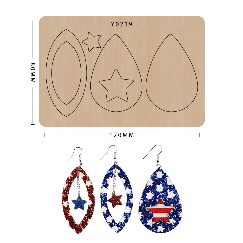 Earring Mold Diy Craft Scrapbook Wooden Cutting Die Making Decor ...