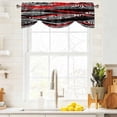 Abstract Art Tie Up Valance Curtains Red Black Gray Lines Psychedelic ...