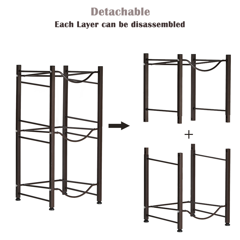Bucket Rack, 3-Tier 5-Gallon Bottle Rack Bottle Storage Rack, Bronze ...
