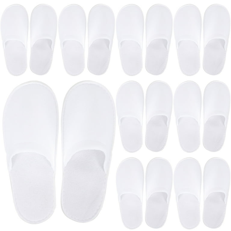 Pairs Disposable Slippers, Closed Toe Spa Slippers White, 49% OFF