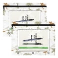 ALAZA Palm Tree Dragonfly Pattern Pencil Pouch 3 Ring Binder with Clear ...