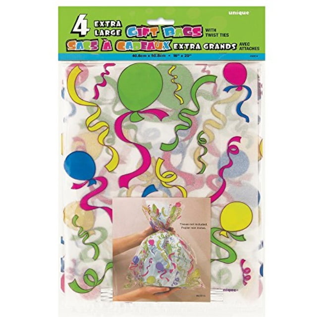 Large Balloons Streamers Cellophane Gift Bags 4ct | Walmart Canada